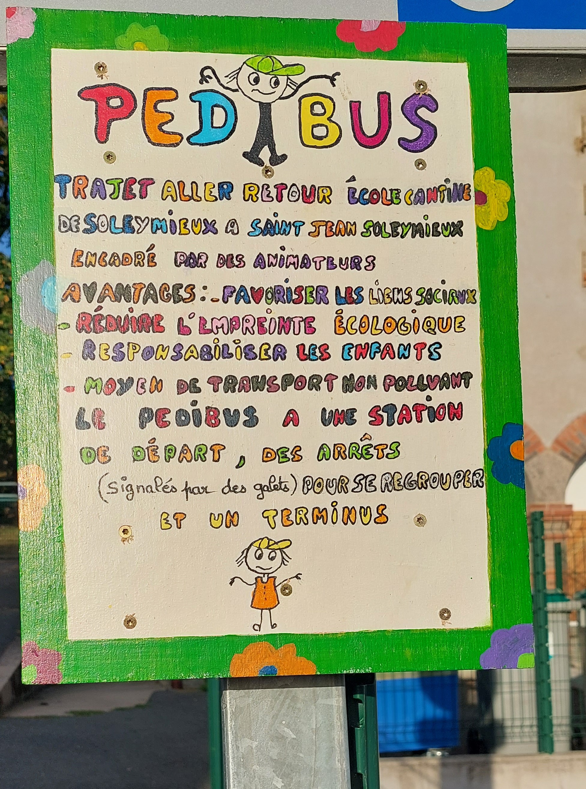 Panneau pédibus-